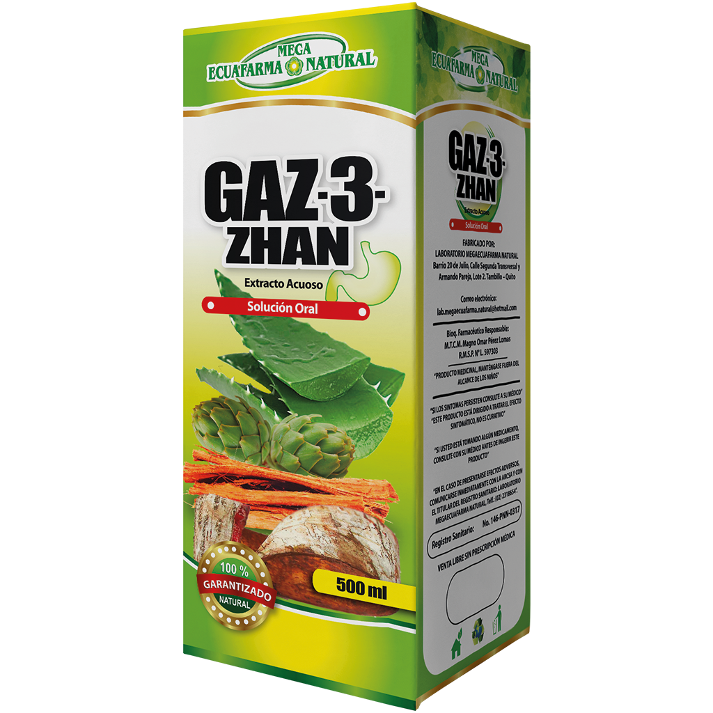 GAZ-3-ZHAN SOLUCIÓN ORAL 500 ML MEGAECUAFARMA NATURAL | El Arbolito